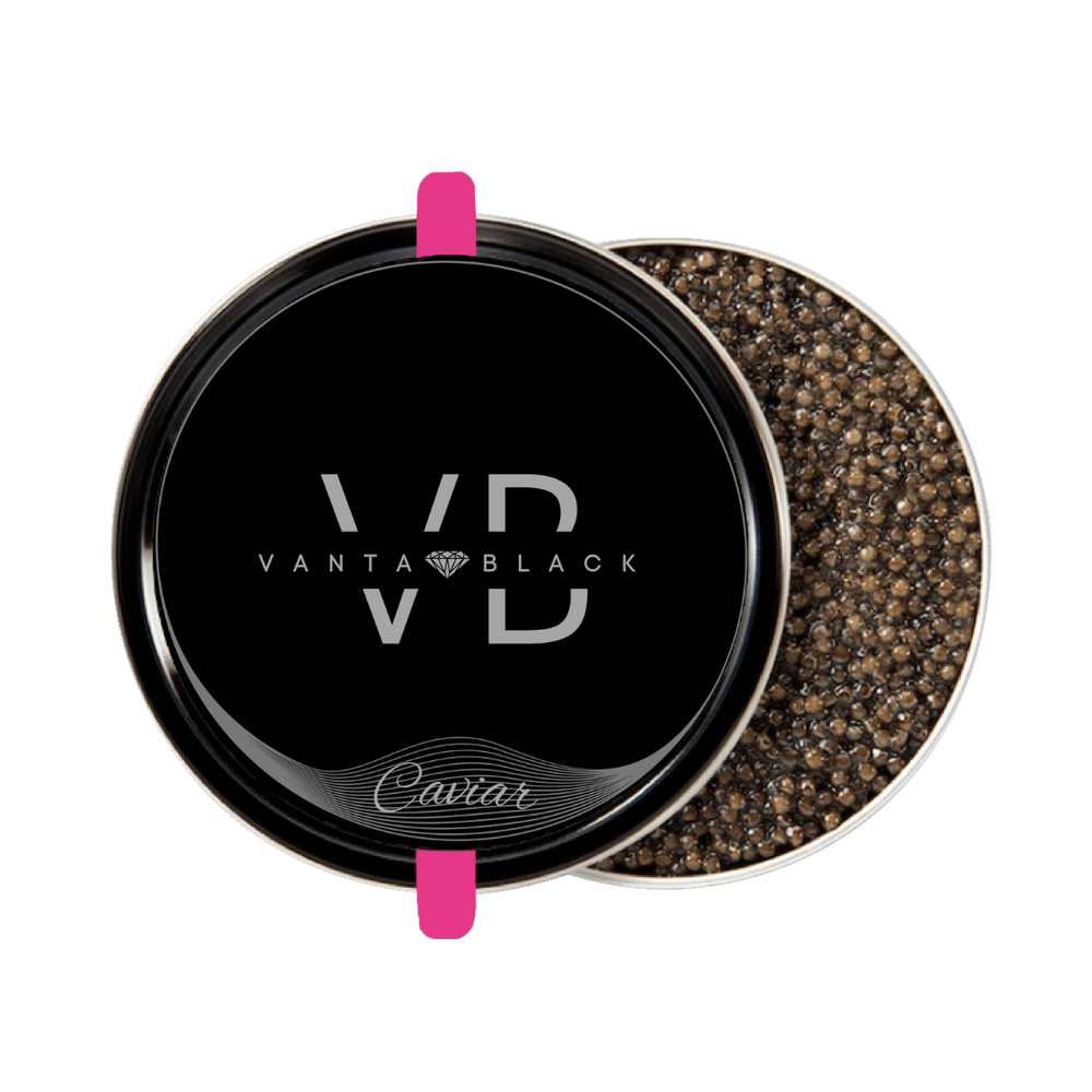 8 Year. Acipenser Baerii Sustainable Black Caviar｜ VantaBlack Caviar
